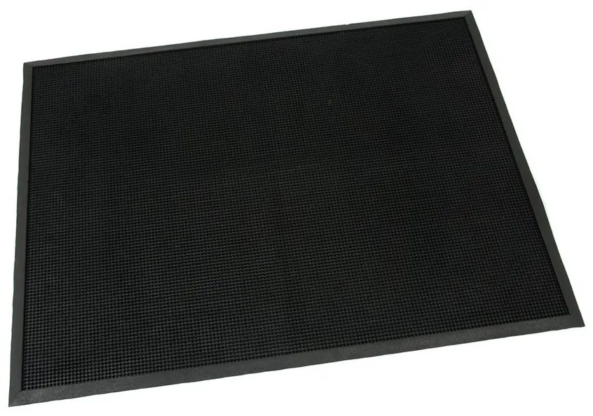 Gumová čisticí rohož Rubber Brush 90 x 120 x 1,2 cm, černá