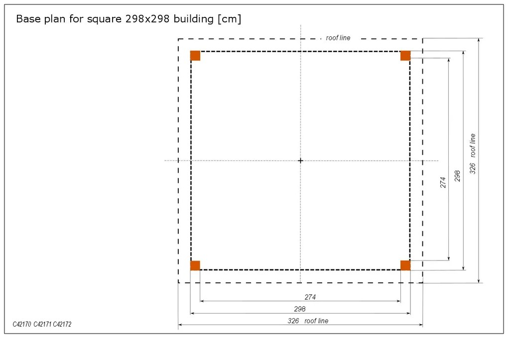 Dřevěný altán čtyřstranný Canopy LUX 3,34 x 3,34m 3,34x3,34m Osobní odběr/vlastní doprava bez montáže