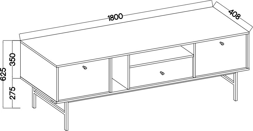 FALCO TV stolek Tomila 313/3 Odstín: Černý grafit