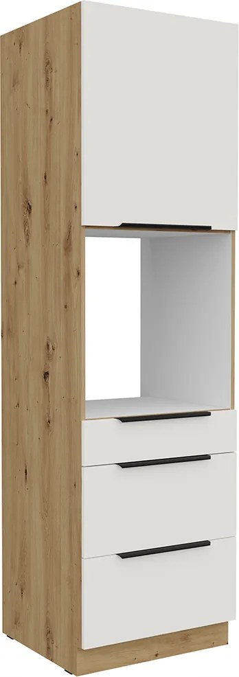 ARIA az | vysoká skříňka 60 DPS-210 3S1F na vestavnou troubu | PREMIUM BOX | 60 cm | ANTI FINGERPRINT povrch | artisan/bílá
