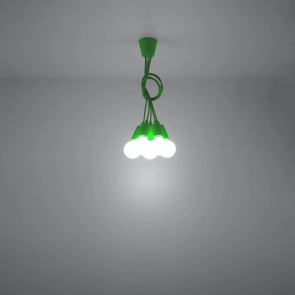 Sollux Lighting Závěsné svítidlo DIEGO 5 zelené