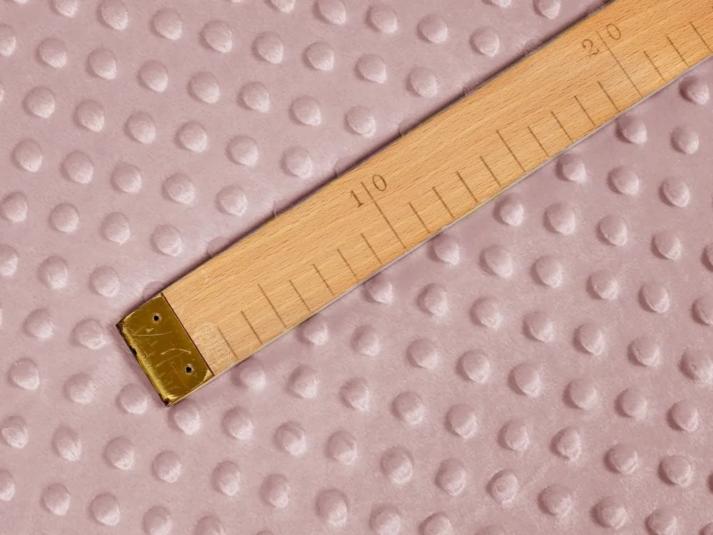 Biante Dětský povlak na polštář Minky 3D puntíky MKP-051 Starorůžový 50 x 70 cm