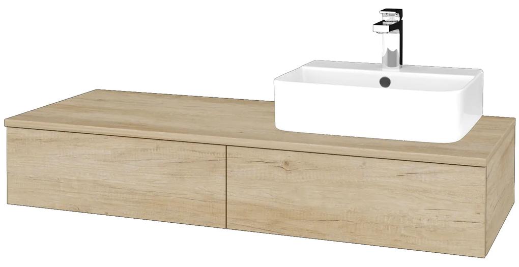 Dřevojas Koupelnová skříňka MODULE SZZ2 120 Varianta: N01 Bílá lesk / D02 Bříza / Levé