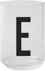 Sklenice na vodu Letter E Design Letters
