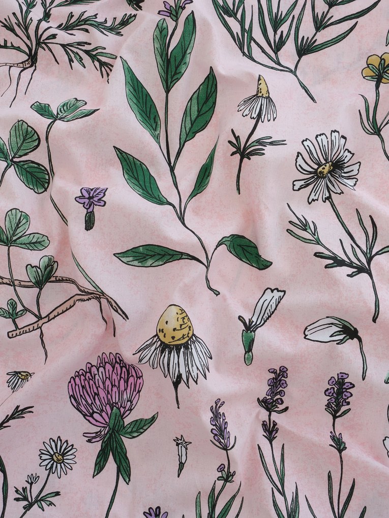 MK Lůžkoviny Bavlněný povlak na polštář Renforcé 40 x 40 cm - Herbář pudrový
