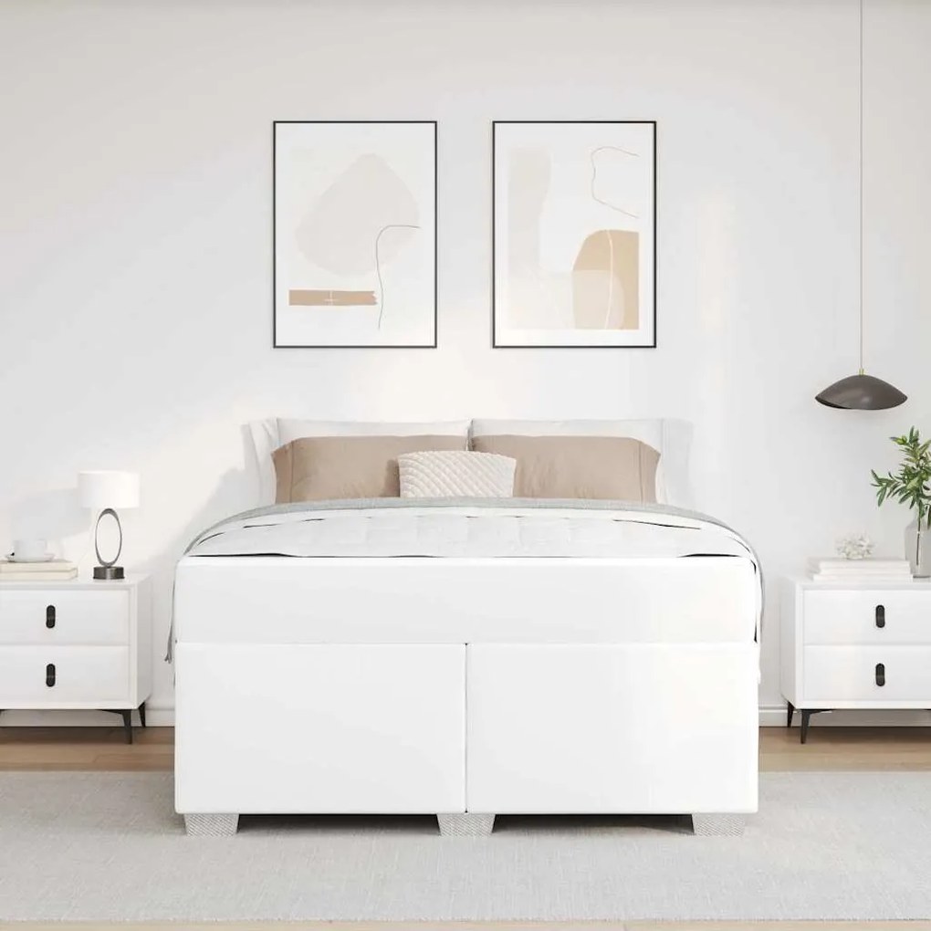 Rám postele Bílá 140 x 200 cm PVC 3399239