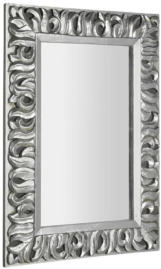 Sapho ZEEGRAS zrcadlo ve vyřezávaném rámu, 70x100cm, stříbrná - IN432