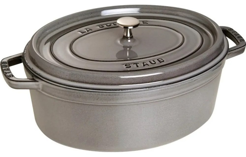 Hrnec STAUB  oválný 31 cm šedý 5,5l