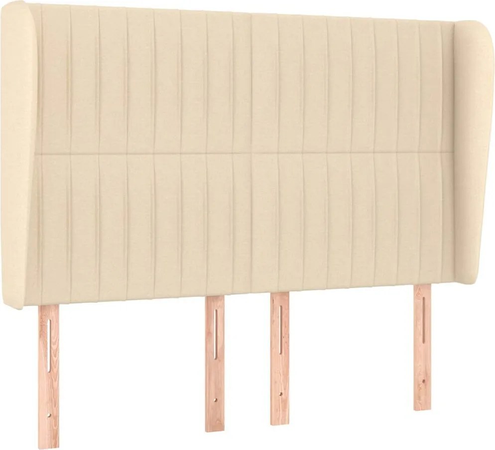 Box spring postel s matrací krémová 140x200 cm textil 3128130