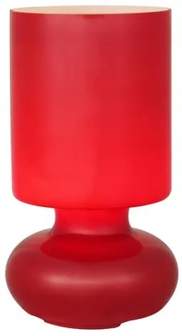 Stolní lampa FUERTE 1 x E14, SKLO, červená