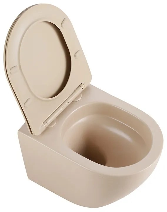 BPS-koupelny Závěsná WC mísa se SoftClose sedátkem HYD-6978, cappuccino