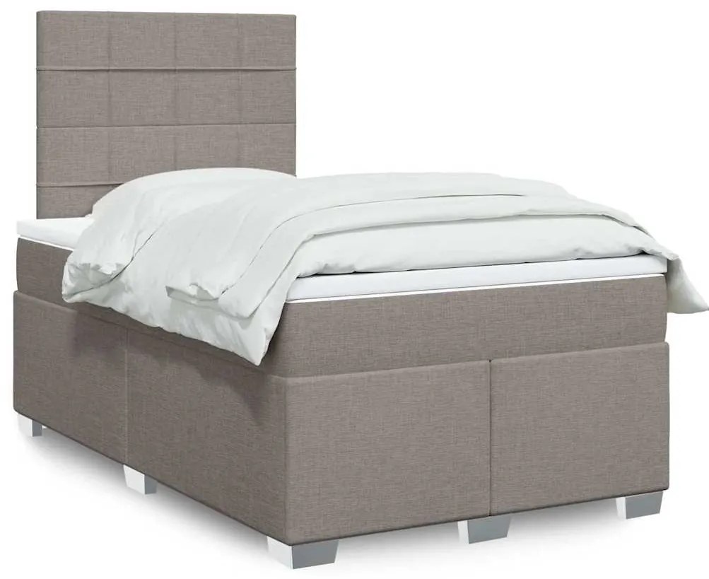 Box spring postel s matrací taupe 120x200 cm textil 3292759