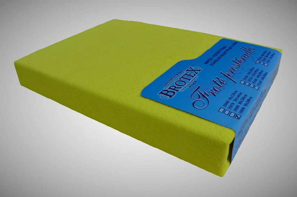 Froté prostěradlo citron Rozměr: 90x200 jednolůžko