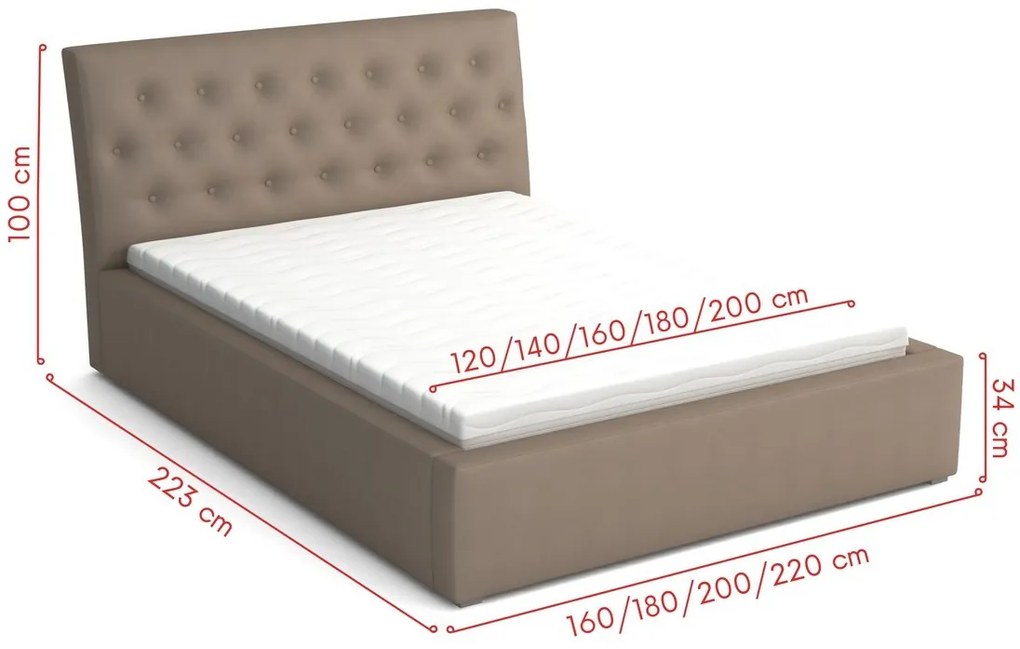 Casarredo - Komfort nábytek Čalouněná postel ANTONIO 180x200, Soft 11