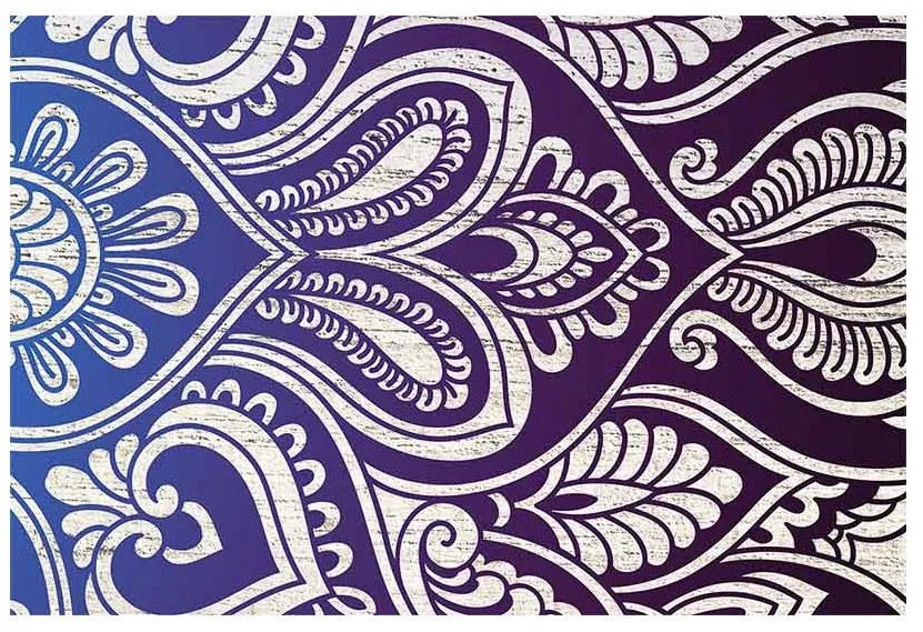 Obraz mandala na dřevě purple II Velikost (šířka x výška): 100x60 cm