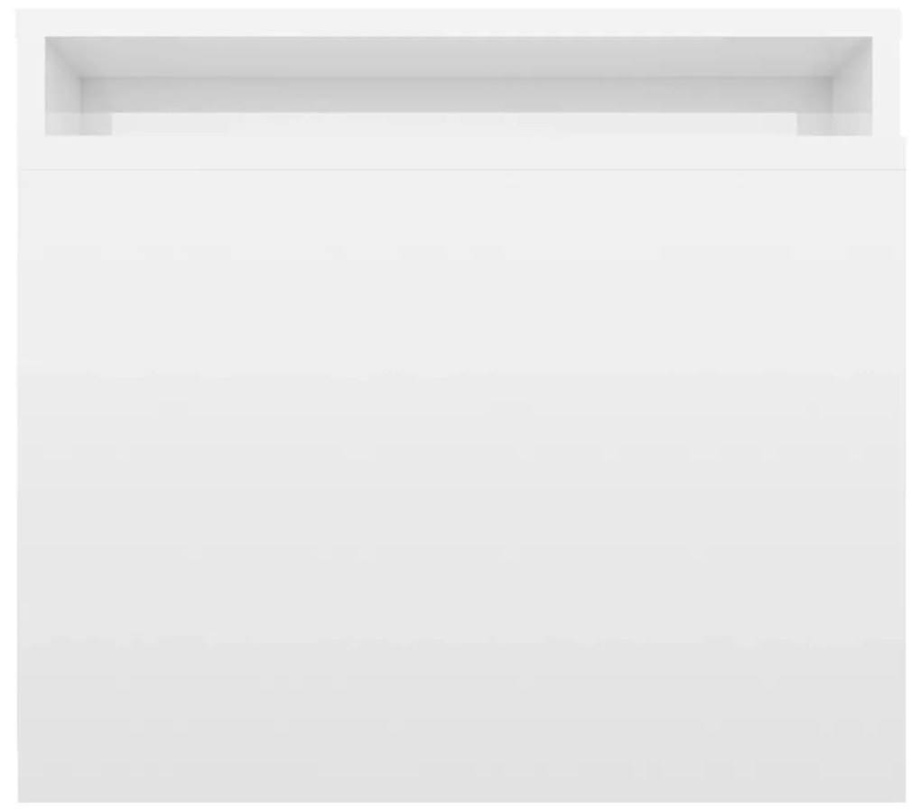 Konferenční stolky bílé vysoký lesk 100x48x40 cm dřevotříska - Default Title