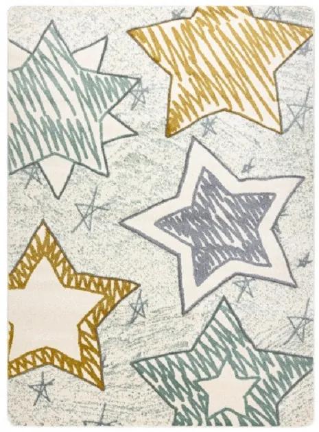 Dywany Łuszczów Dětský kusový koberec Petit Stars green ROZMĚR: 200x290