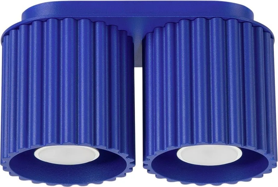 Modré kovové bodové svítidlo 10x21 cm Zora – Sollux