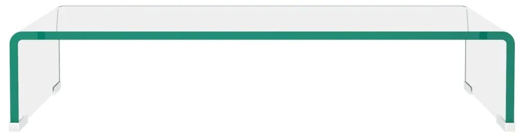 vidaXL Marketos TV stolek / podstavec na monitor sklo čiré 60x25x11 cm