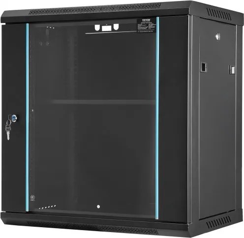 Síťová serverová skříň pro montáž na stěnu 12U, hloubka 39,4 cm – W26412