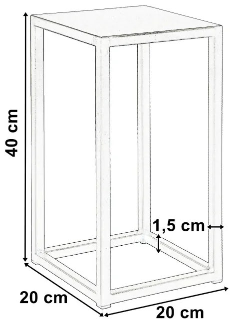 Stojan na květiny PIATTO LOFT černý 40 cm
