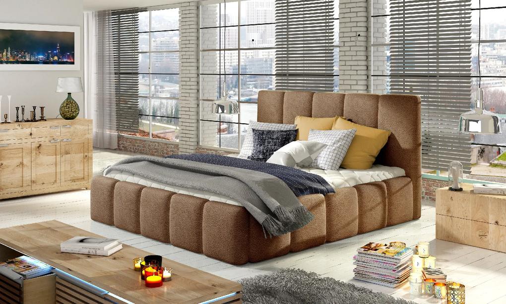 Edvige postel 160x200 + kovový rošt/plynové písty/úložný prostor Materiál / Dekor: Soft 11