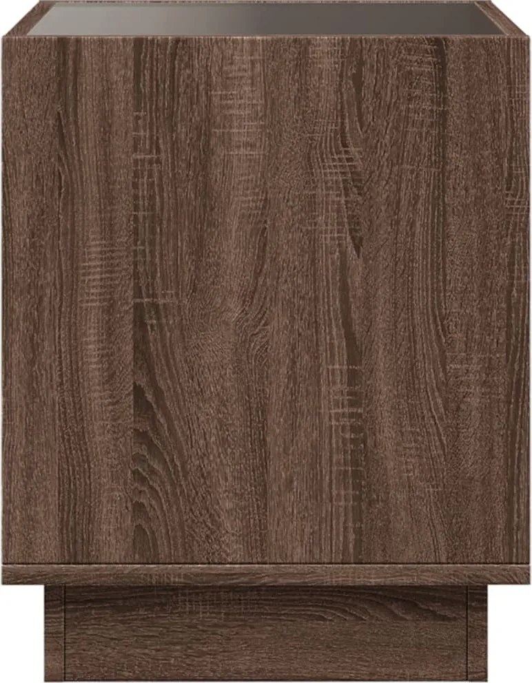 Noční stolek s Infinity LED hnědý dub 40 x 40 x 50 cm 3284083
