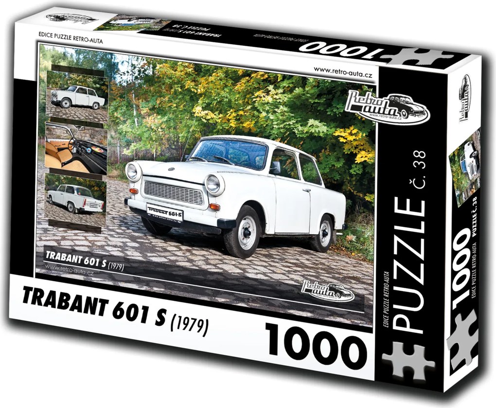 Retro-auta puzzle č. 38 trabant 601 s (1979) 1000 dílků