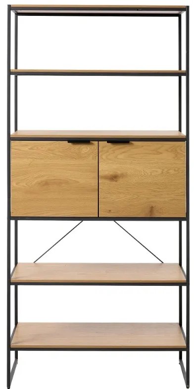 Designový regál Valenzuela 190 cm vzor dub
