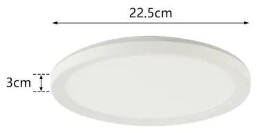 Brilagi - LED Koupelnové svítidlo ULTRA SLIM LED/12W/230V pr. 22,5 cm bílá IP54