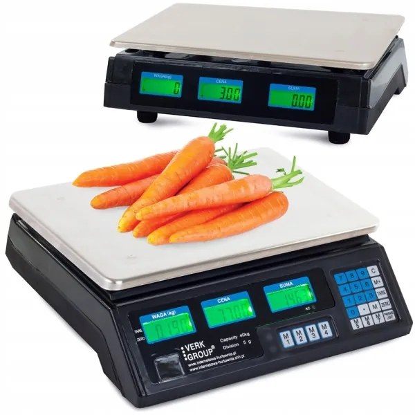 Verk 17019 Digitální stolní váha 40kg/5g černá