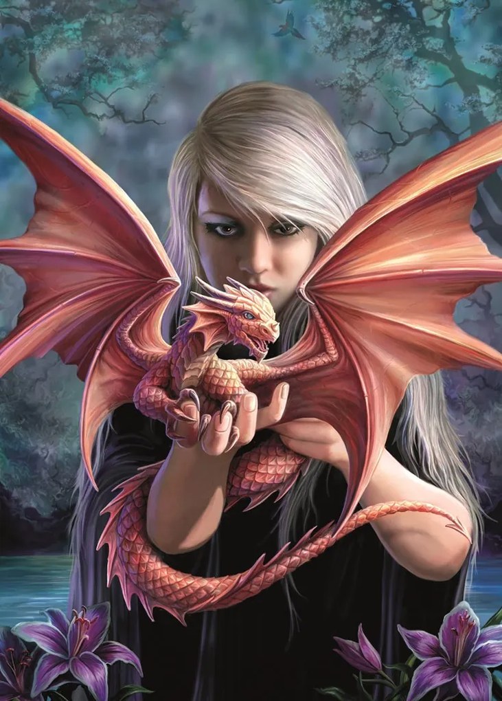 Clementoni - Puzzle 1000 Anne Stokes: Dračí královna