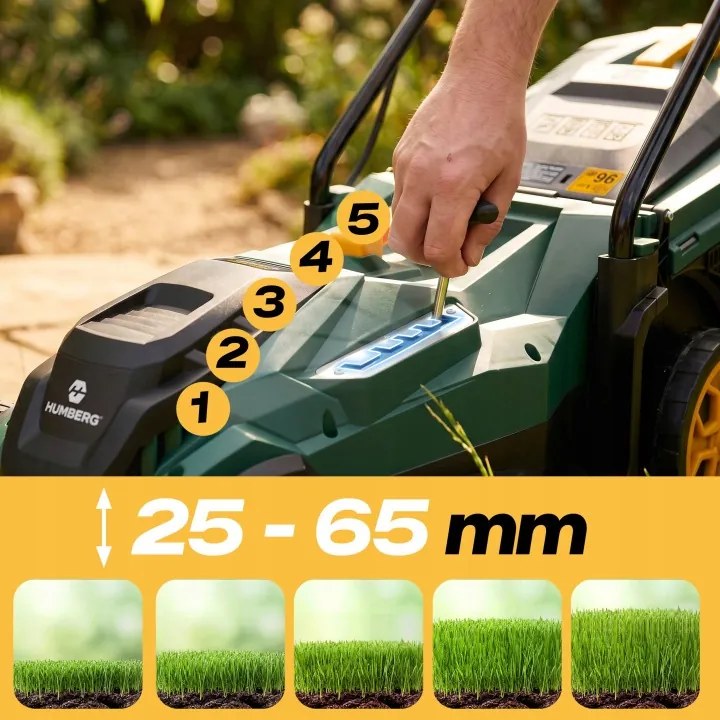 Elektrická sekačka HM-612, 1400W, 34cm, zelená | Humberg