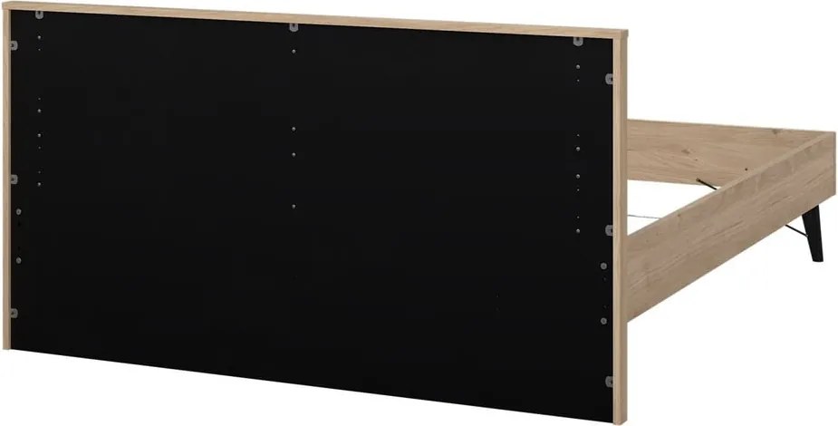 Dvoulůžková postel v dekoru dubu v přírodní barvě 180x200 cm Ry – Tvilum