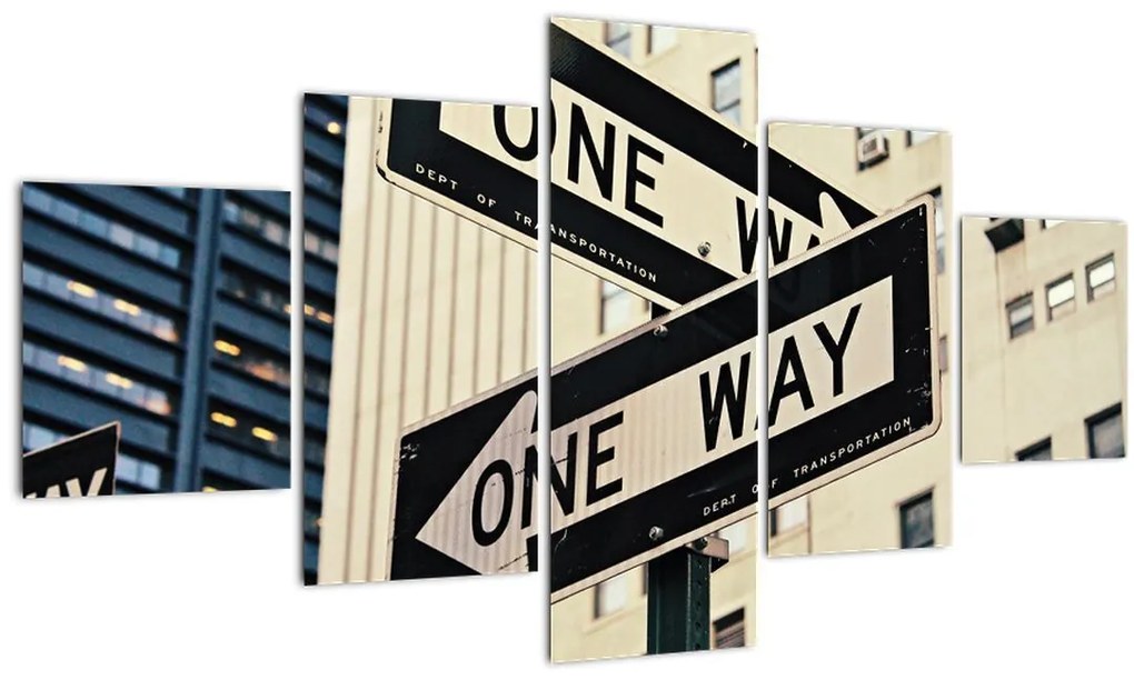 Obraz - New York ONE WAY (125x70 cm)