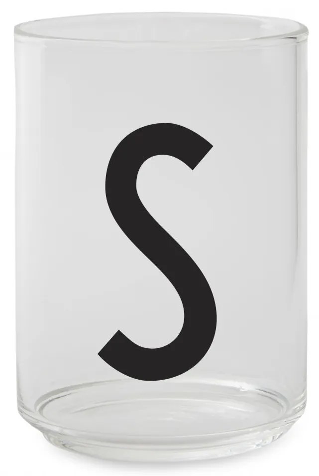 DESIGN LETTERS Sklenička s písmenem Letters 350 ml F, čirá barva, sklo