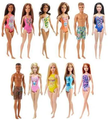 Mattel Barbie v plavkách DWJ99 Oranžové