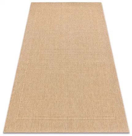 koberec TIMO 5979 SISAL venkovní rám tmavě béžová velikost 180x270 cm | krásné koberce cz