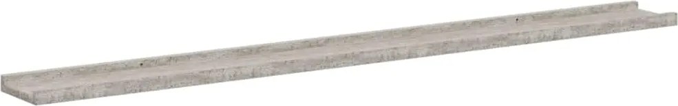 Nástěnné police 2 ks betonově šedé 115 x 9 x 3 cm 326703