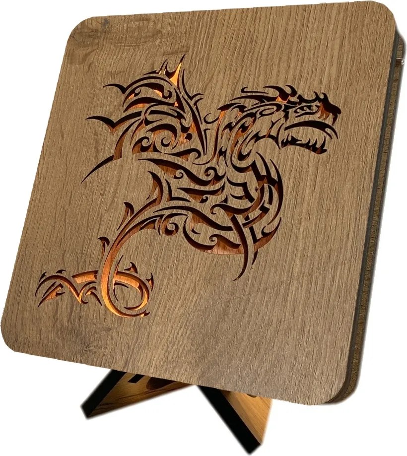 Li-Go "Drak" lampa 19x19 cm provedení povrchu: dub