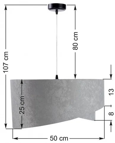 Timberlight Závěsné svítidlo Awena, šedá + stříbrný vnitřek