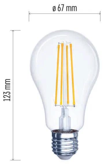 Emos lighting LED žárovka Filament A67 11W E27 neutrální bílá