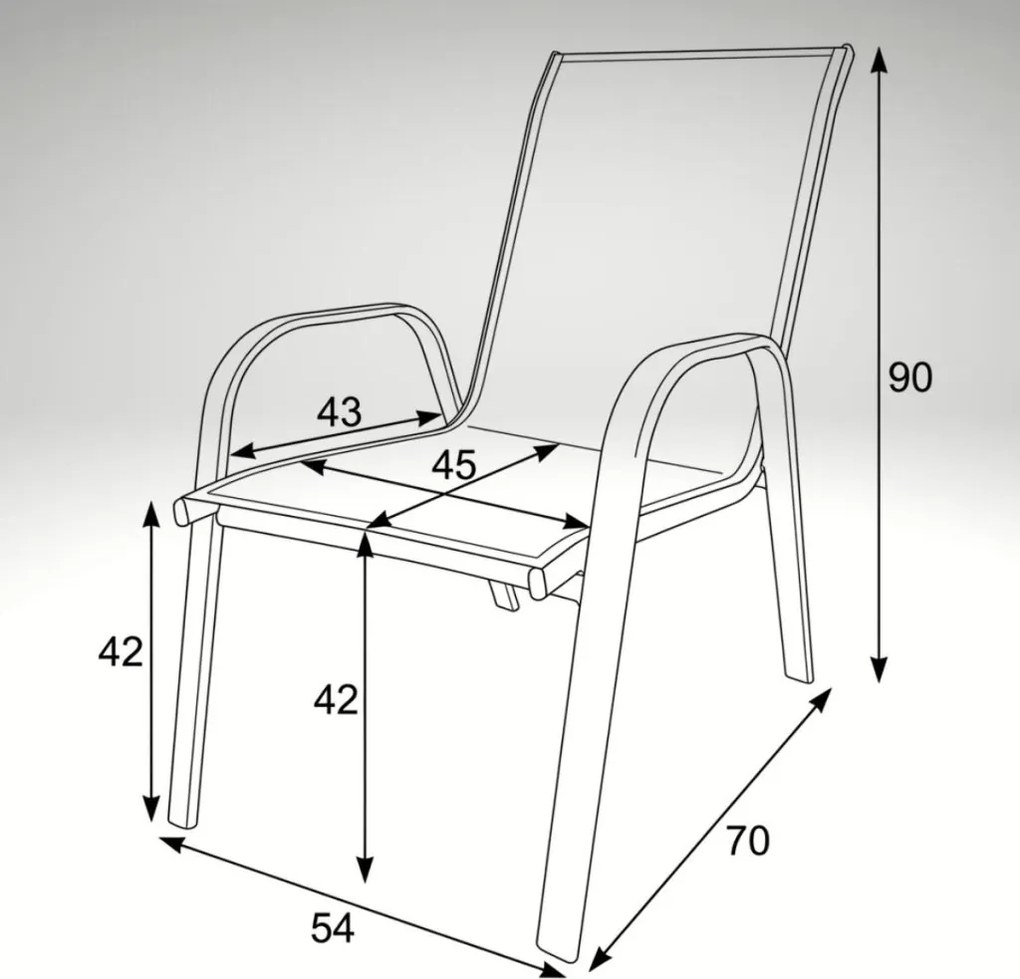 Vikio Zahradní set 205x90 pro 6 osob DK303S antracit/šedá