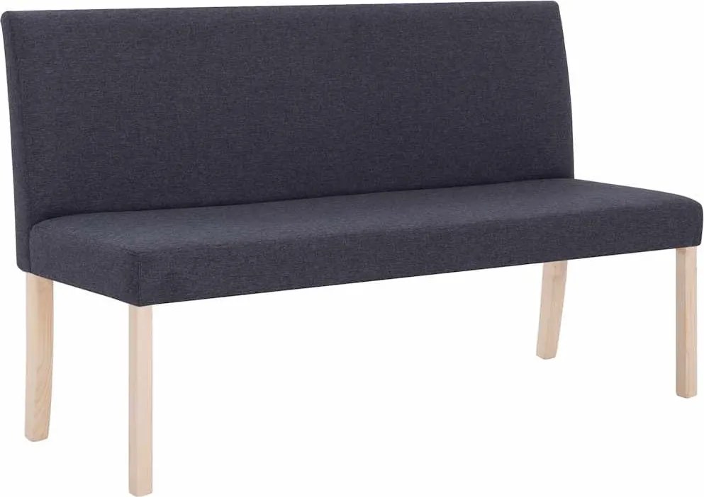 Lavice 139,5 cm tmavě šedá polyester 281334