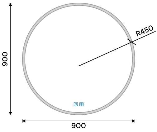 Nimco Kulaté LED zrcadlo pr. 900 se dvěma dotykovými senzory - ZP 26003RVX