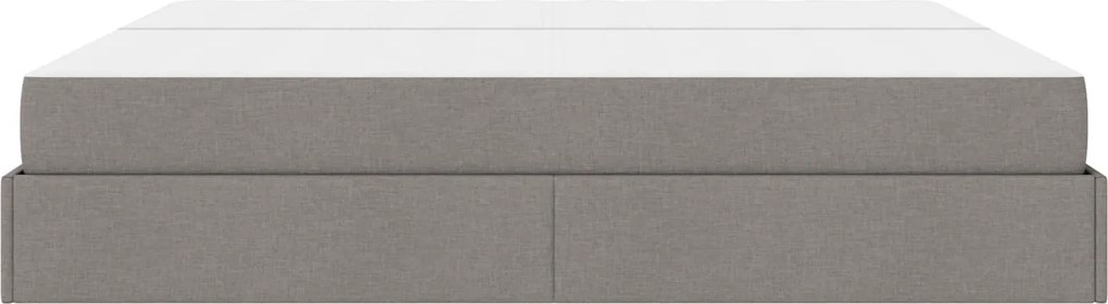 Rám postele s matrací 2 ks Taupe textil 3399519