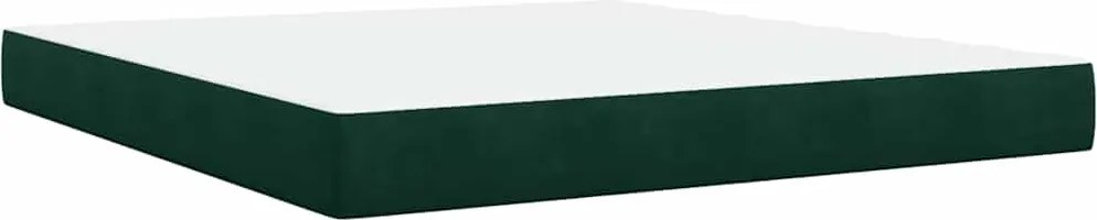 Box spring postel s matrací tmavě zelená 180x200 cm samet 3287803