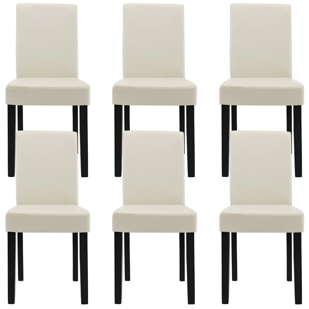 [en.casa] Jídelní židle 6 x HTMY-9704 krémová