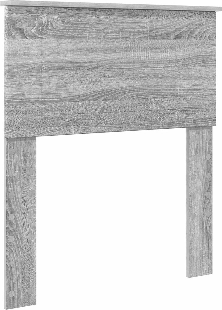 Rám postele s čelo Šedá Sonoma 75 x 190 cm Masivní borové dřevo 3410668