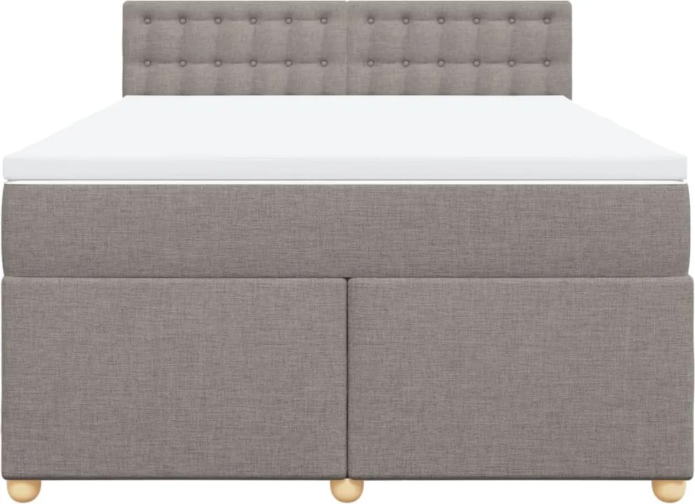 Box spring postel s matrací taupe 140x200 cm textil 3289021